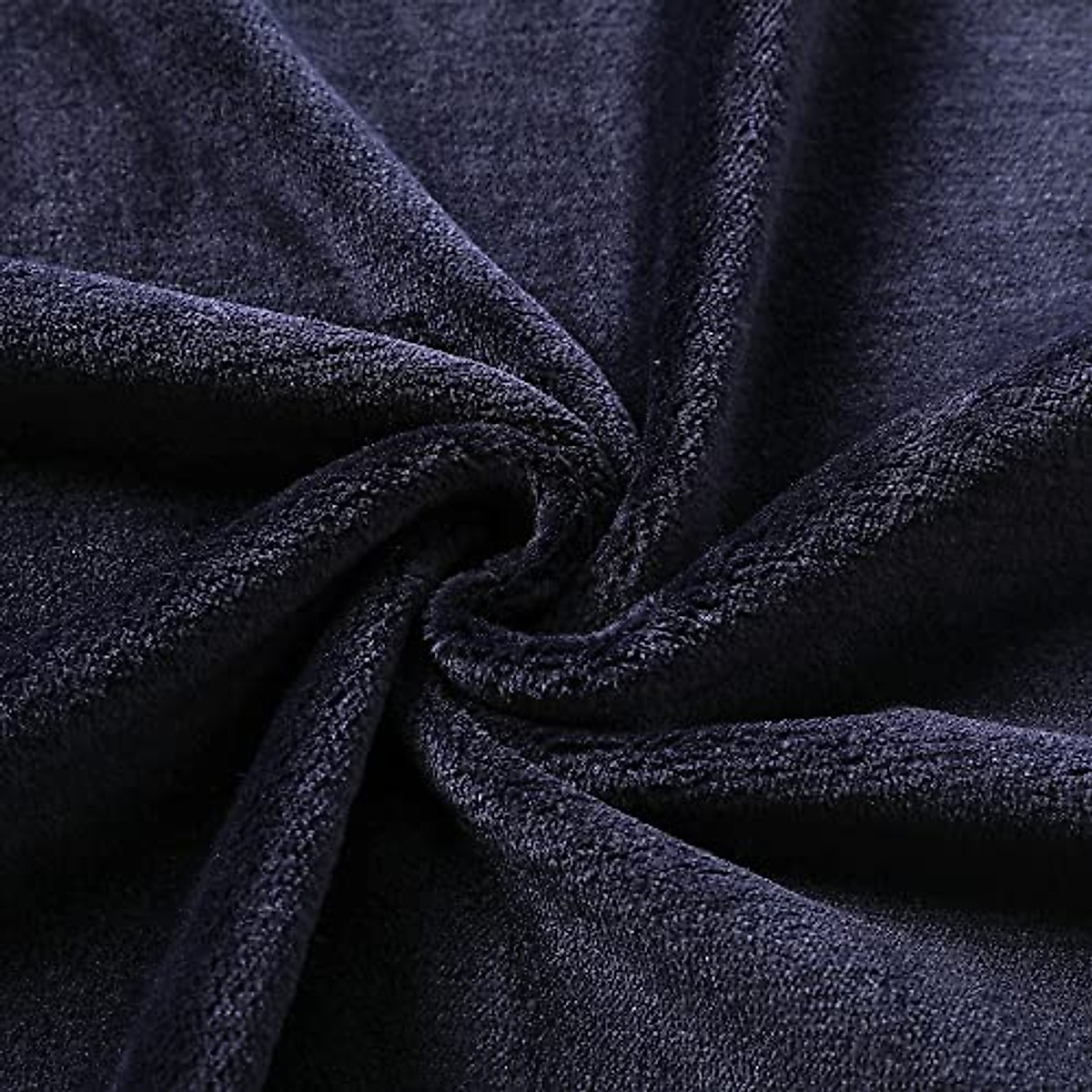 Flannel Bedding Fleece Blanket Throw, CHOOLE 350GSM Lightweight Soft Warm Blanket for Couch, Camping, Gift (Navy, Throw (50"x60"))