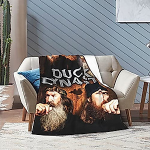 dfasrba Duck Reality Show Dynasty Programme Throw Blanket Flannel Printed Super Soft Blanket Full Size Bed for Sleepers,Bed,Sofa 60"x50"