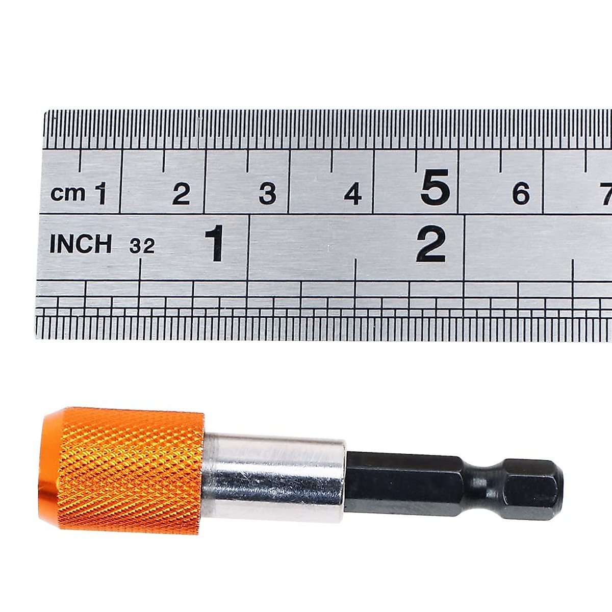 AUTOTOOLHOME 2 Pieces Quick Change Bit Holder Magnetic 1/4" Hex Shank Drill Bit Extension for Screwdriver Bits Nuts Drills Socket Driver Adapter