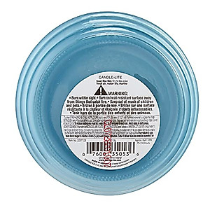 CANDLE-LITE Scented Ocean Blue Mist Fragrance, One 18 oz. Single-Wick Aromatherapy Candle with 110 Hours of Burn Time, Light Color