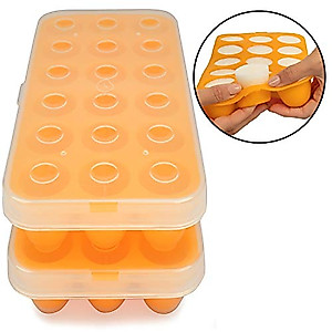 Silicone Baby Food Storage Tray (2 Pack) - Pop Out 1oz Portion Silicone Freezer Tray - Non Toxic, BPA & PVC Free