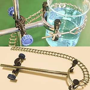 SWONES Lab Chain Clamp - Lab Beaker Chain Clamp Clip,Beaker Chain Clamp,Adjustable Beaker Chain Clip,for 80-150mm Dia Beaker Container (1, Lab Chain Clamp)