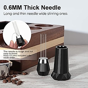 WDT Espresso Tools,Espresso Coffee Stirrer, 8x 0.6mm 304 Stainless Steel Needles Installed with 4 Extra needles for Espresso Stirrer Replacement