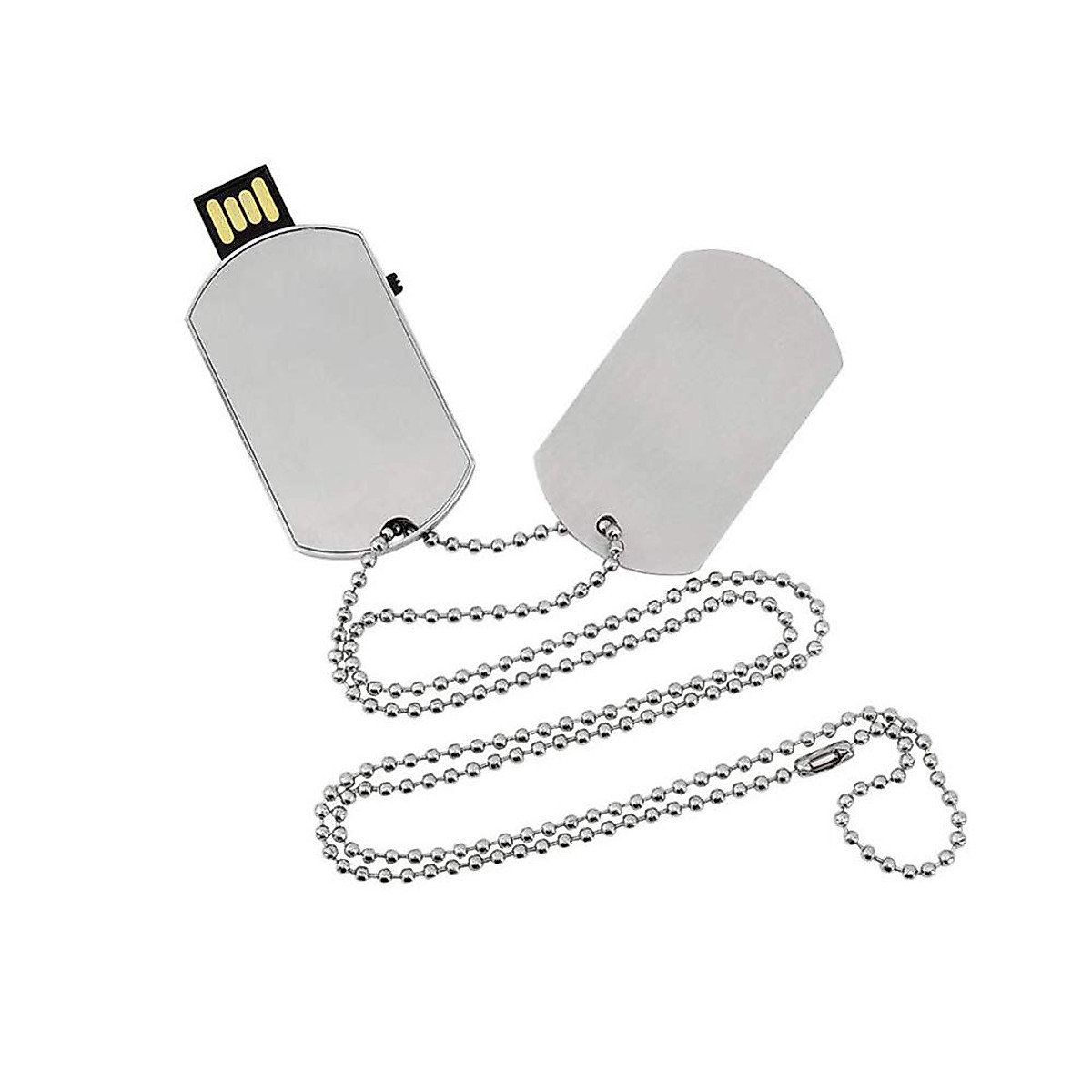 32GB Dog Tag USB 2.0 Flash Drive Metal Necklace Thumb Drive Memory Stick Pendrive Jump Drive U Disk Pen Drive