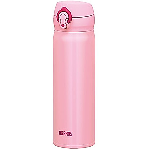 Thermos Stainless Steel Commuter Bottle, Vacuum insulation technology locks,0.5-L,Coral pink,[one-touch open type] ,JNL-502 CP