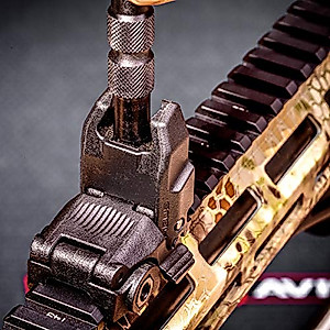 Real Avid Front Sight Adjuster: universal tool for adjusting A1 and A2 Type Front Sights (4-prong and 5-prong BUIS), Black/Tan