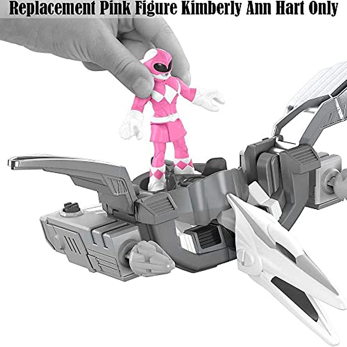 Replacement Figure for Imaginext Power Rangers Playset DFX60 - Pink Ranger and Pterodactyl Zord ~ Replacement Pink Figure Kimberly Ann Hart