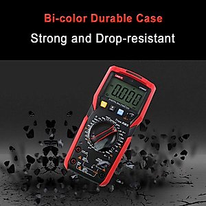 UNI-T UT89XD Digital Multimeter,TRMS 6000 Counts Volt Meter Manual Ranging,Measures AC/DC Voltage Tester,Resistance,Capacitance,Diode,NCV,Temperature,LED Test (UT89XD)
