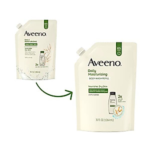 Aveeno Daily Moisturizing Body Wash, Soothing Oat, Refill, 36 Fl. Oz