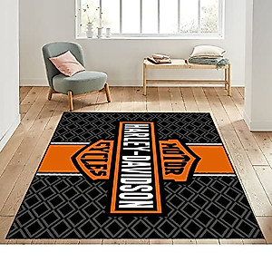 Motorcycle Rug, American Legend Motor Cycle Rug, American Motor Area Rug, Motor Cycle Lovers Rug peb20 (1.6x1.9 feet-50x60cm)