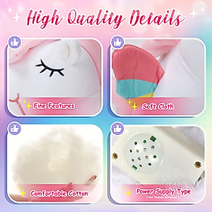 Athoinsu 12'' Light up Unicorn Stuffed Animal Soft Plush Toy with Colorful LED Night Lights Glowing Birthday Children's Day Valentine's Day Gifts for Girls Toddler Kids Women