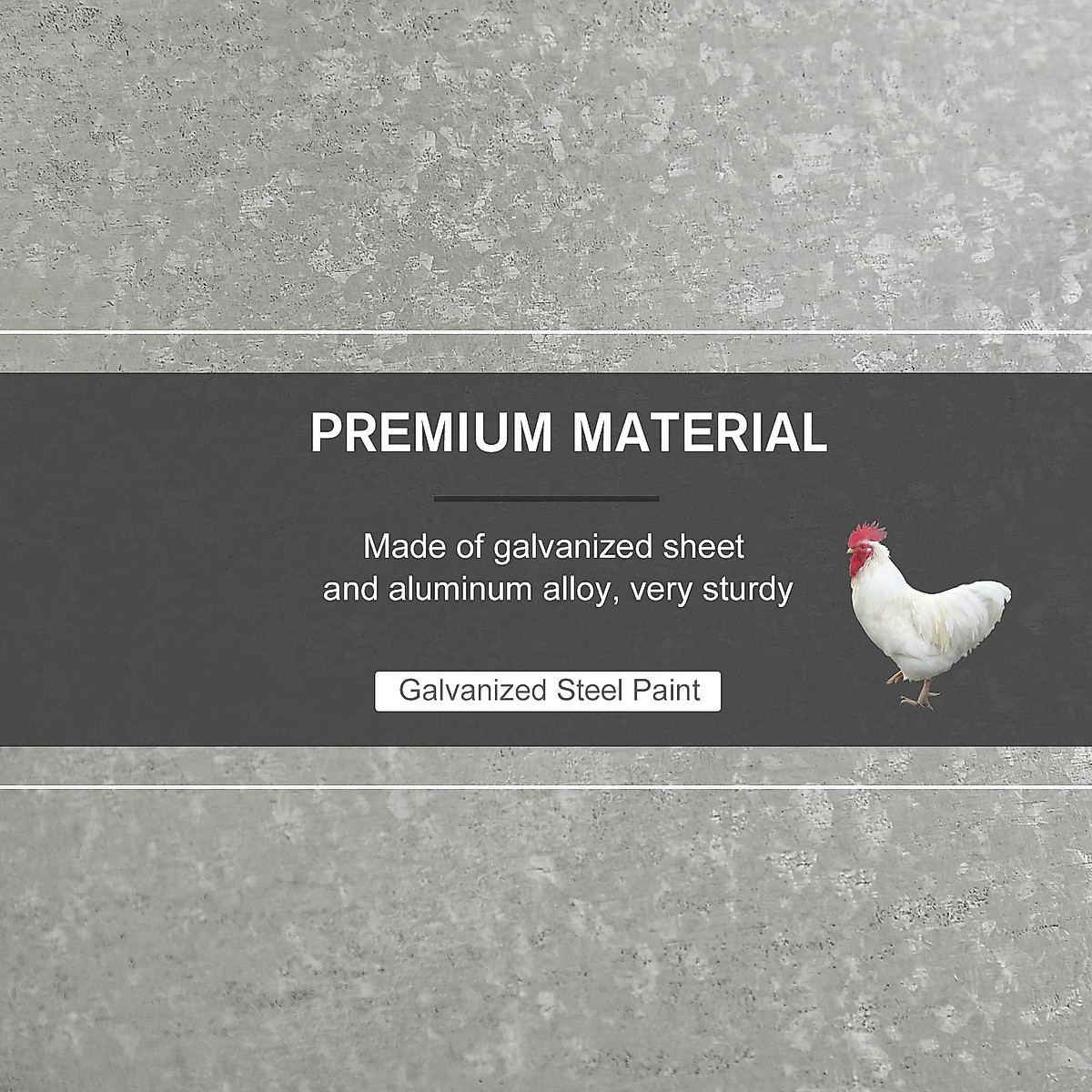 PawHut 30 lbs Capacity Automatic Chicken Poultry Feeder with a Galvanized Steel and Aluminium Build, Weatherproof Design