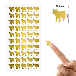 ARK Creation 50 Wedding Meal Stickers for Place Cards - Place Card Menu Choices - Wedding Meal Choice Stickers (Gold, Beef)