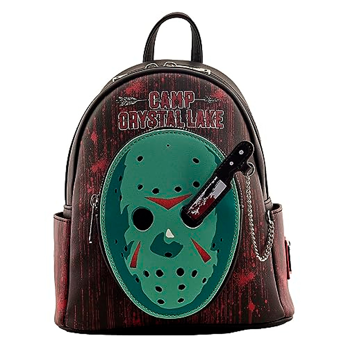 Loungefly Horror: Friday The 13th Jason Cosplay Glow in The Dark Mini-Backpack, Amazon Exclusive