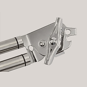 3-in-1 Manual Heavy Duty Stainless Steel Can Opener Non-Slip Handle, Use Ergonomic Knob Designed, Safe and Easy Operation, Suitable for Family, Barbecue