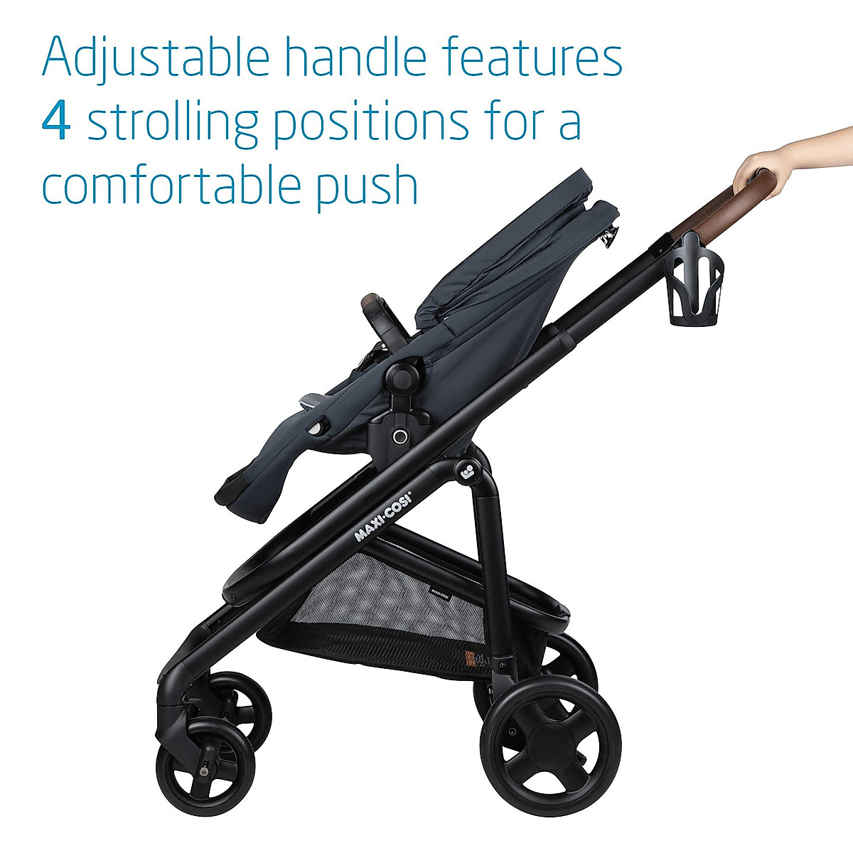 Maxi-Cosi Tayla Stroller, Modular Lightweight Stroller Seat, Parent or World Facing, Essential Graphite