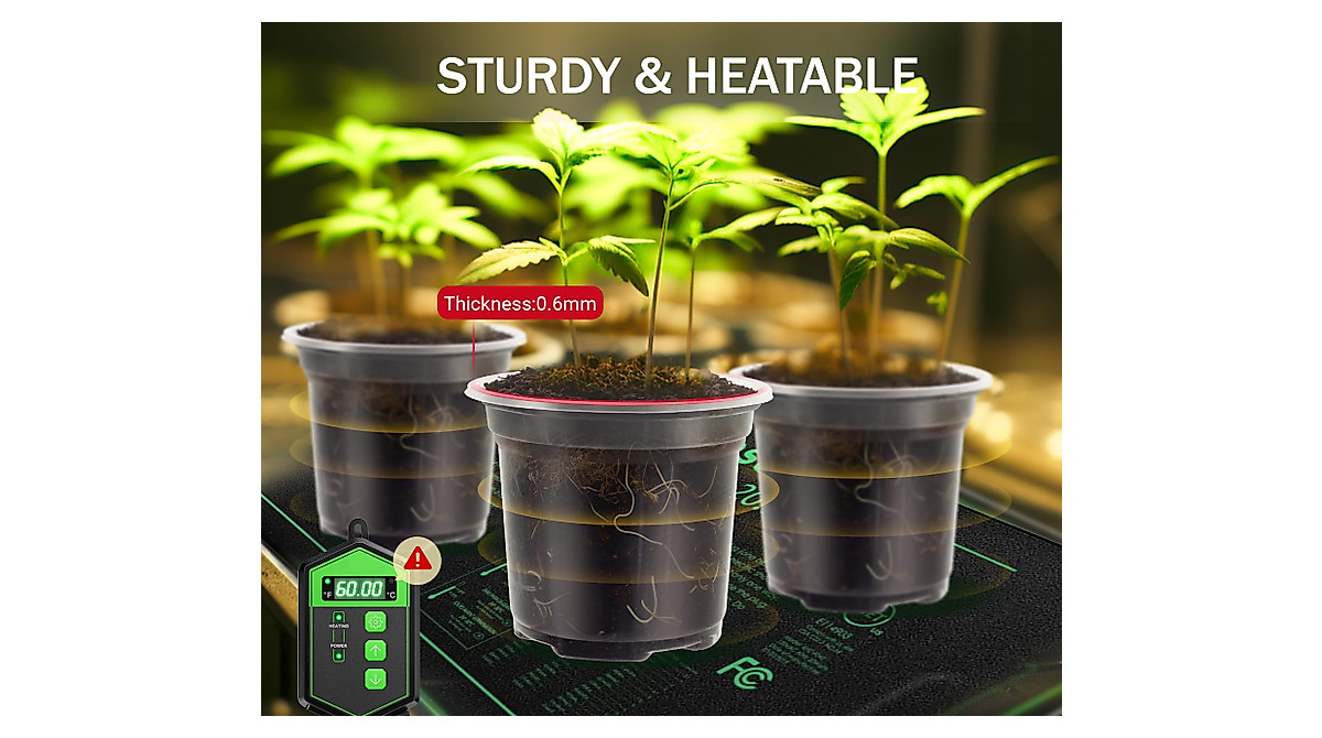 WandaQueen 30 Packs Clear Nursery Pots for Plants, 3.5/4/5 Inch Plant ...