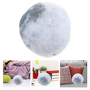 LUOZZY Novelty Planet Throw Pillow Household Moon Cushion Soft Couch Sofa Pillow (17CM)