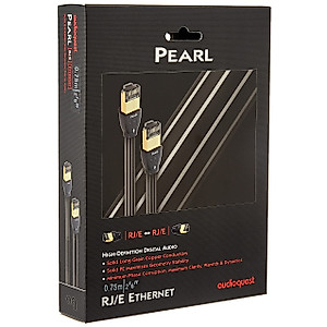 AudioQuest 0.75 m RJ/E Pearl Cat 7 Black Networking Cable – Networking Cables (0.75 m, Cat 7, RJ45, RJ45, Black)