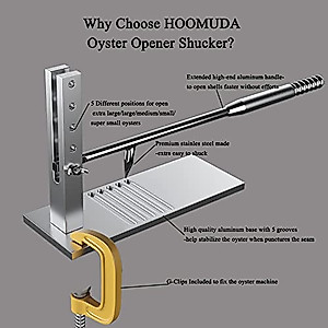 Hoomuda Upgrade Oyster Shucker - Premium Oyster Opener Tool Make Shucking Oysters a Breeze
