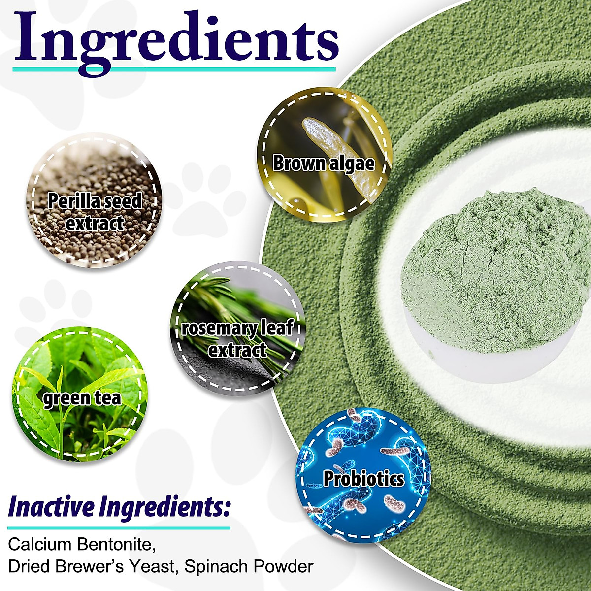 Dog Dental Powder - Dog Teeth Cleaning Powder - Dog Dental Care - Targets Tartar & Reduces Plaque & Bad Breath - Teeth Cleaning Made Easy Eliminate - Formulated for Small, Medium, Large Dogs