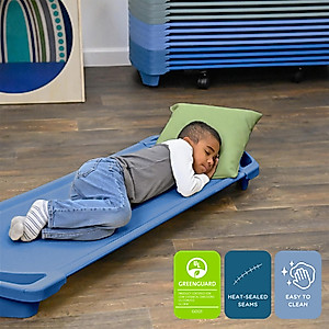Angeles AFB5730OB Space Line Single Cot, Standard, 55" Height, 22" Length, 5" Width, Blue