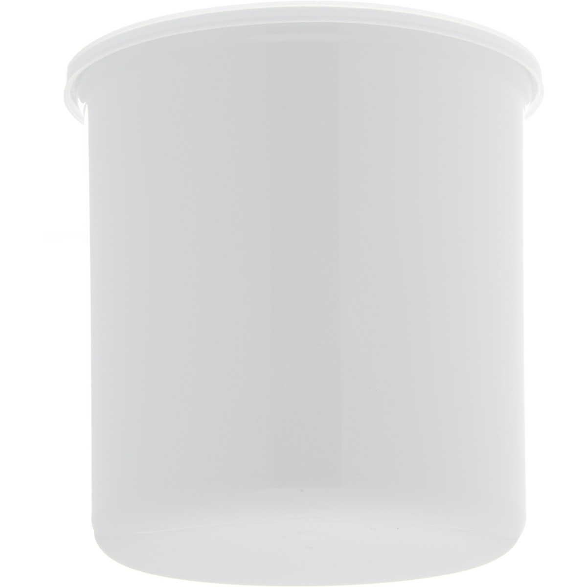 Carlisle FoodService Products Classic Round Storage Container Crock with Lid for Kitchen, Restaurants, Home, Plastic, 2.7 Quarts, White