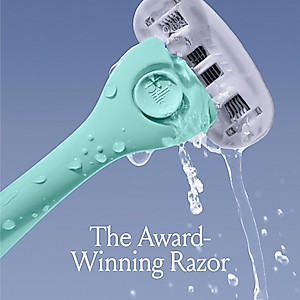 Billie Razors for Women Shave Kit – Razor + 4 x 5-Blade Razor Refills + Magnetic Holder – Minty