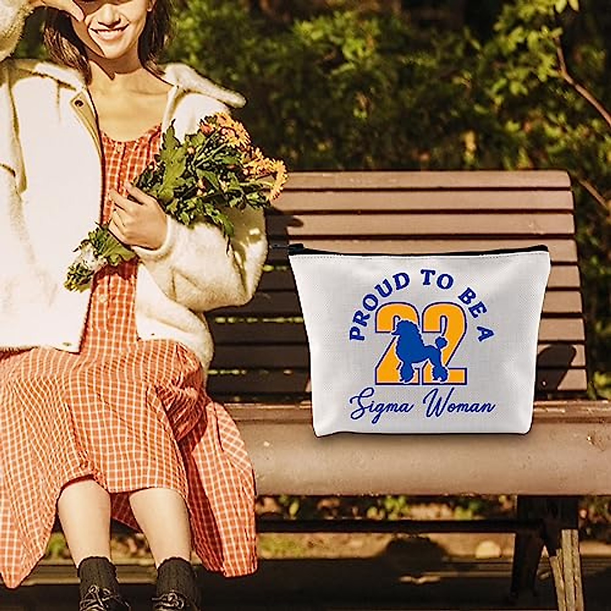 PWHAOO Sigma Gamma Rho Makeup Bag Proud To Be A Sigma Woman Cosmetic Bag 1922 Sorority Paraphernalia Gift (BE A Sigma Woman B)