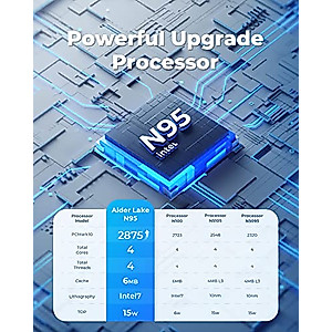 KAMRUI AK1PLUS Mini PC 16GB RAM, Intel 12th Alder Lake N95(up to 3.4 GHz) Mini Computer, Compact Small Desktop Computers Tower Support 4K UHD/HDMI 2.0/LAN/Dual-Band WiFi for Office Home Server
