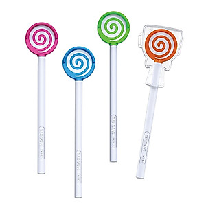 Edison Lollipop Tongue Cleaner Scraper for Kids, 4pcs(Color-Random)