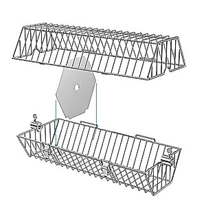 onlyfire 17 inch Stainless Steel Round Tumble Rotisserie Basket Cooking Accessory Fits for Most Grills