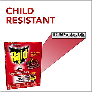 Raid Double Control Large Roach Bait, 8 CT (Pack of 3)