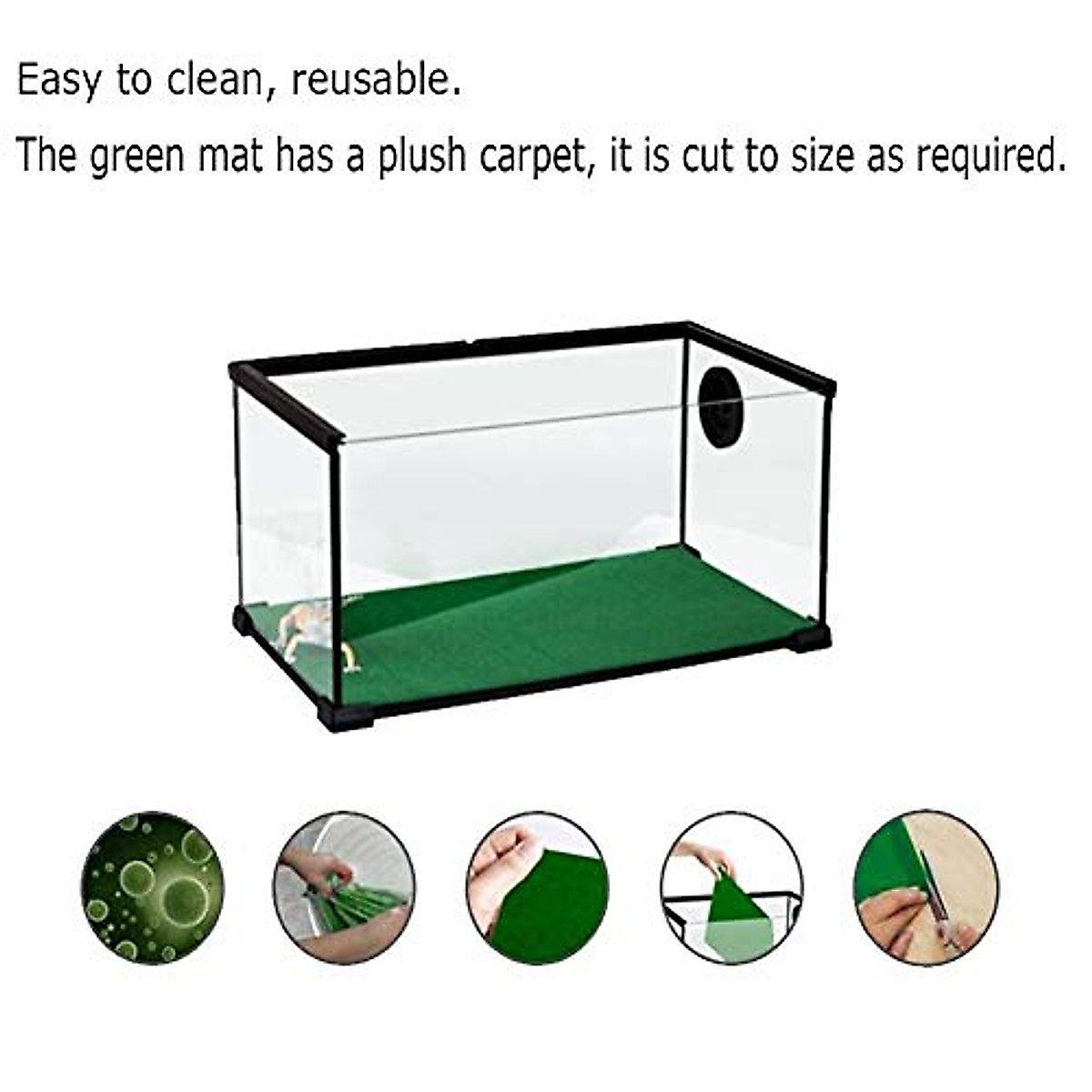 Tfwadmx Reptile Carpet, 2 Pack of Bearded Dragon Mat Terrarium Substrate Liner Bedding for Snake Turtle Lizard Geckos Hermit Crabs (24'' X 16'')