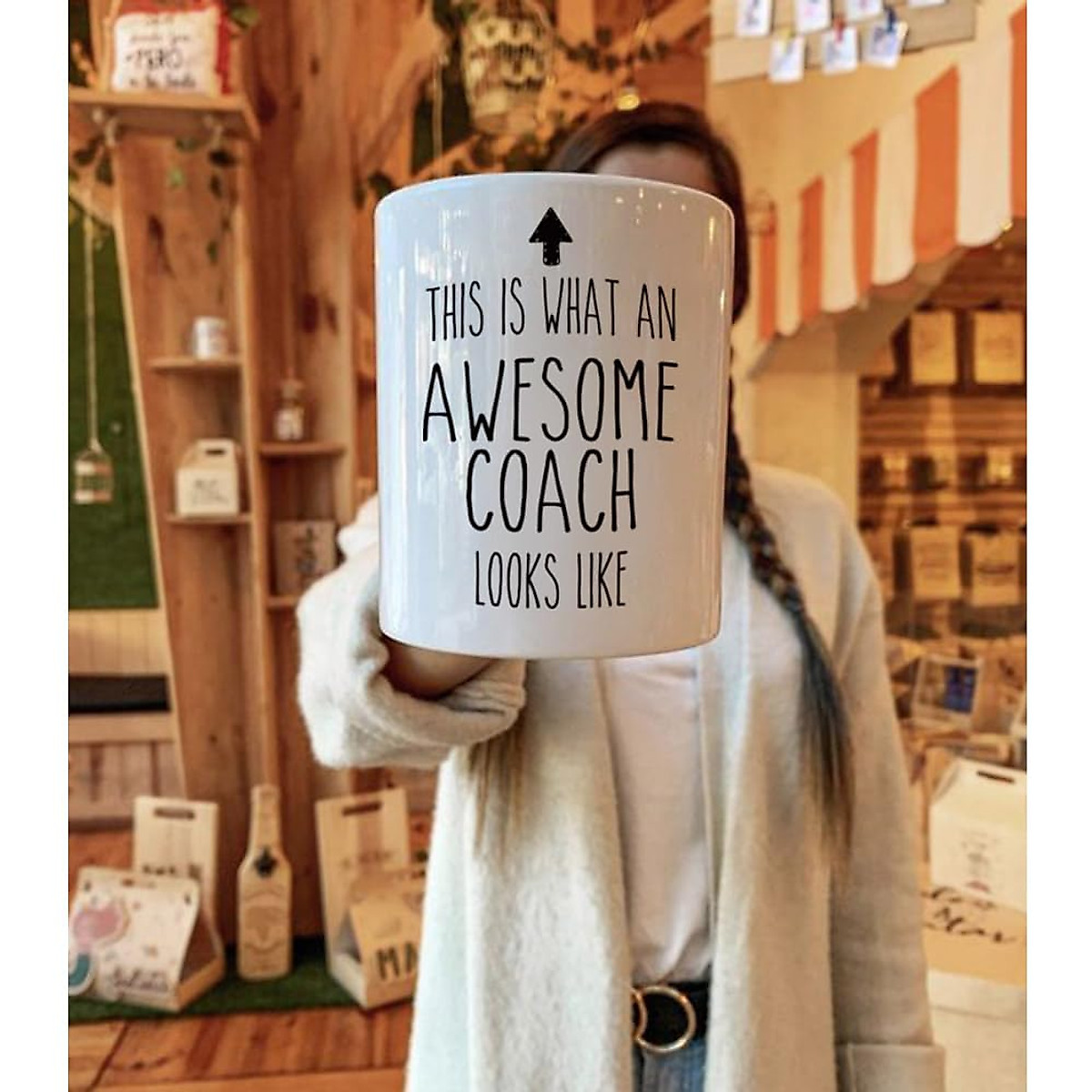 Dnuiyses This Is What An Awesome Coach Looks Like Mug Birthday Gifts for Coach, Appreciation Gifts for Coach, Inspirational Mug Gifts for Soccer Coach Tennis Player Sports Coach Tennis Lovers Athletes