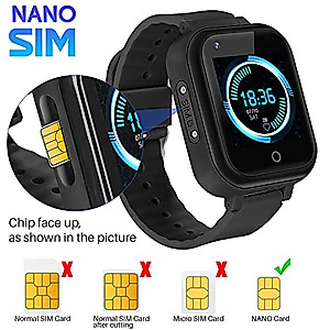Kids Smart Watch Phone 4G Network WiFi GPS Tracker Children Smartwatch with Two-Way Call Camera SOS Anti-Lost IP67 Waterproof Touch Screen Watch Gift for Boys Girls Birthday Christmas Xmas (Black)