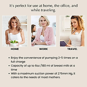 Yuemi Wearable Electric Breast Pump Hands Free, 2 Modes, 9 Levels | 24mm Flange, 2 Pack Milk Extraction Breast Pump for Effortless Pumping