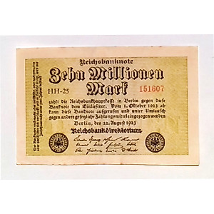 1923 Germany Hyper Inflation Full set of Authentic notes 1 to 100 Million Mark Banknotes (Build Your Own Collection)