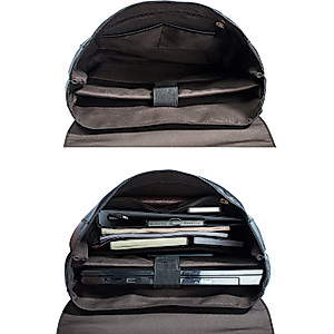 ESTARER Women PU Backpack 15.6inch Laptop Vintage College School Rucksack Bag