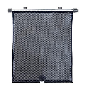 Safety 1st Protective Car Window Sun Shade, Retractable Rollershade for Infants and Kids, UV and Glare Protection for Backseat, Privacy Window Cover with Complete Coverage, 14” (2-Pack)