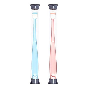 2 Pack Cat & Dog Toothbrush,360 Degree silicone pet Toothbrush,Cat Dental Care,Deep Clean,Independent Packaging,Bad Breath Tartar Teeth Care Dog Cat Cleaning Mouth pet cleaning covers (Blue&Pink)