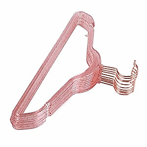 mumisuto Hangers,10Pcs Clothes Hangers 40cm Crystal Cut Hangers for Clothes,Heavy Duty Plastic Hanger Set Closet Wardrobe Hangers for Coat Jackets Pants Shirts T-Shirts Dresses (Pink)