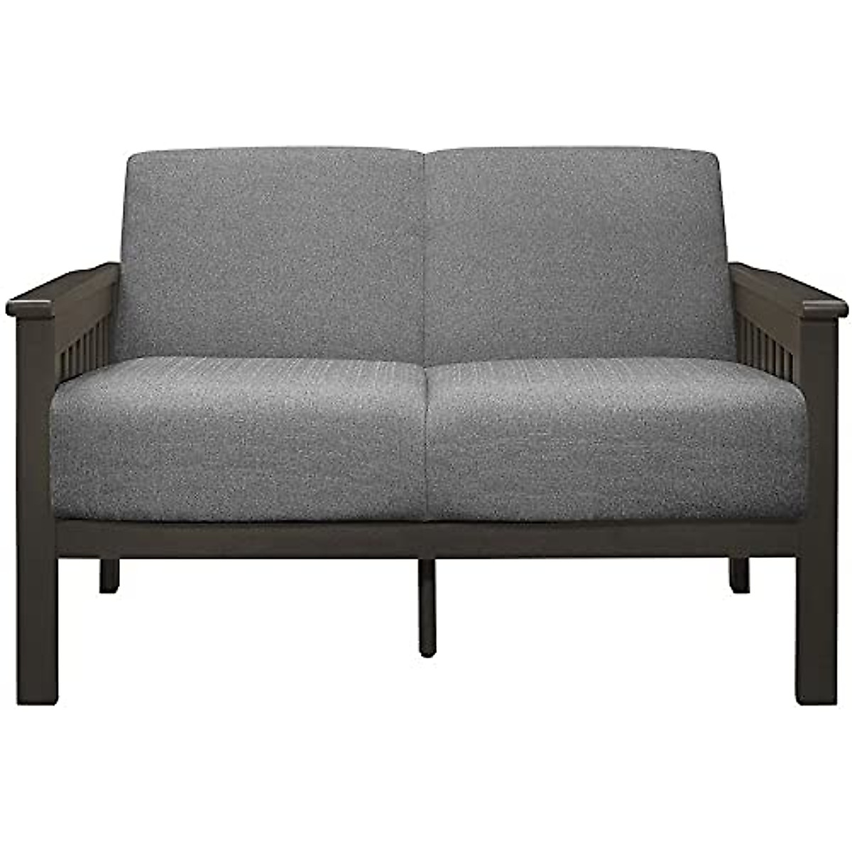 Lexicon Lewiston Fabric Upholstered Loveseat in Gray and Antique Gray