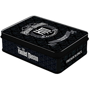 USAOPOLY Disney The Haunted Mansion Premium Dice Set | Collectible d6 Dice | Custom Dice with Collectible Tin Case | Officially Licensed Disney 6-Sided Dice