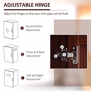 HOMCOM 63" 2-Door Kitchen Pantry, Freestanding Storage Cabinet with 5-Tier Shelving and 2 Adjustable Shelves for Dining Room, Espresso