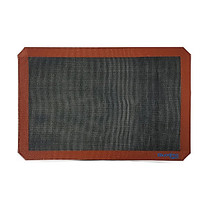 Bluedrop Bread Baking Mat Open Mesh Oven Liner Steaming Mesh Eclair Baking Sheets Perforated Silicone For Half Sheet Size 11-5/8 x 16-1/2 Inch