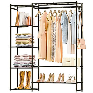 Neprock 16 Cube Closet Organizers Bundle with Clothing Rack with Shelves