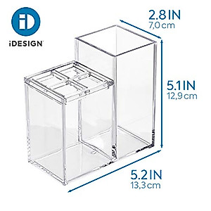 iDesign Clarity Wall Mount Nail Polish Storage Rack with 3 Shelves for Bathroom, Closet, Bedroom, Set of 1, Vanity Organizer