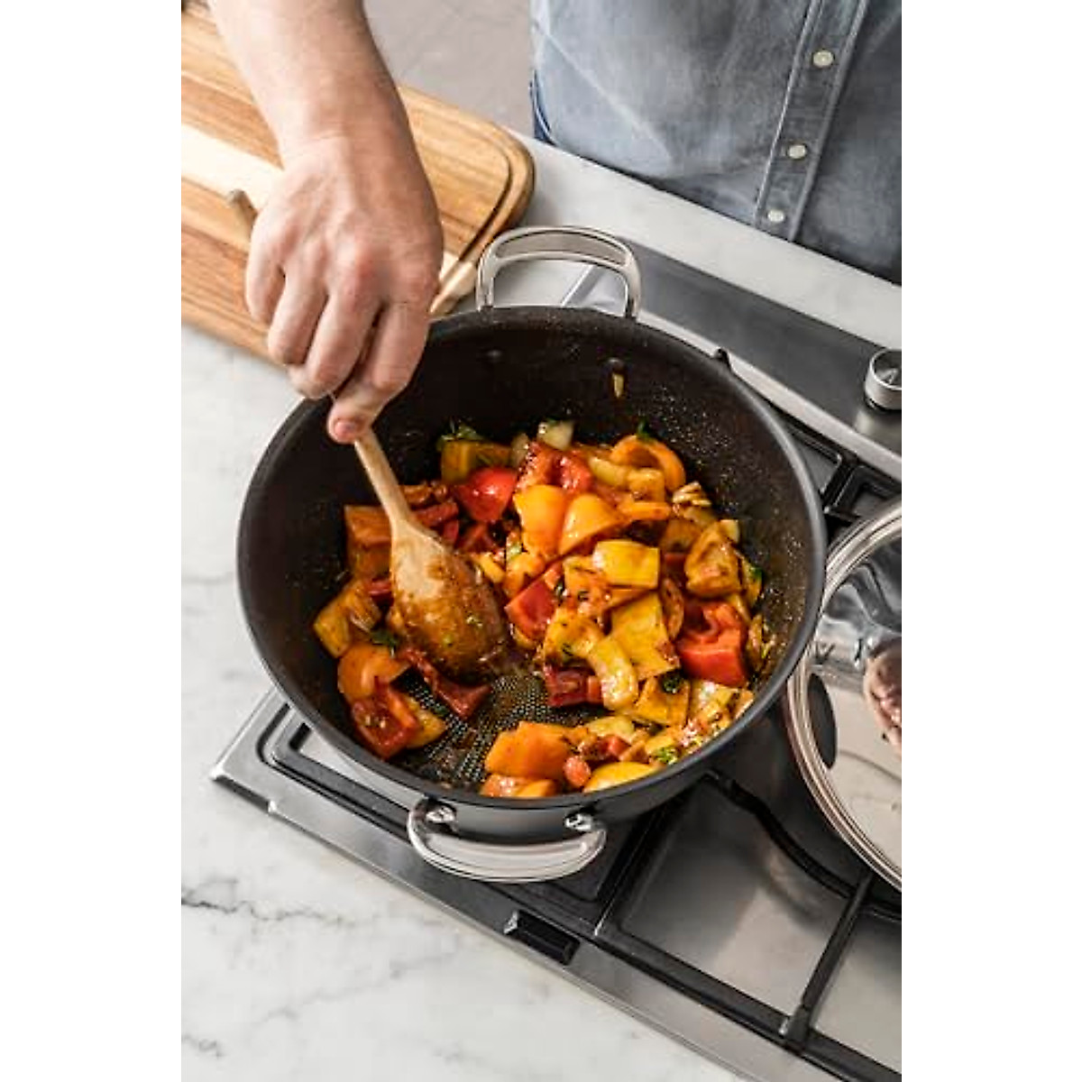 Tefal Jamie Oliver 30 cm Big Batch Pan, Non Stick Hard Anodised, H9125444