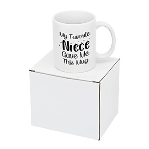 Cabtnca Aunt Gifts, My Favorite Niece Gave Me This Mug, Aunt Gifts from Niece, Birthday Gifts for Aunt from Niece, Uncle Gifts, Aunt Mug, Uncle Christmas Gifts, 11Oz